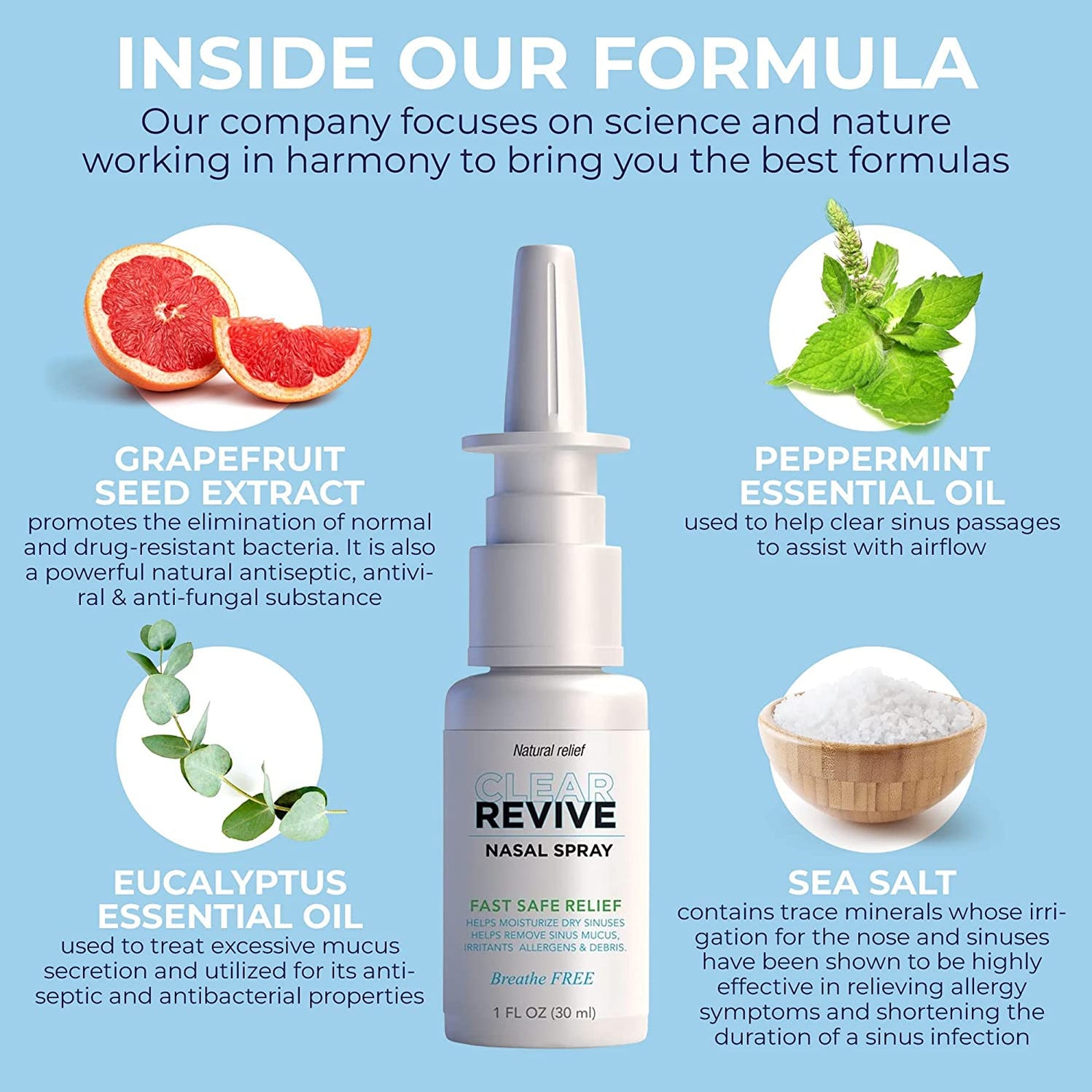 Clear Revive | Zero Dependency, All Natural Allergy Product and Nasal Spray